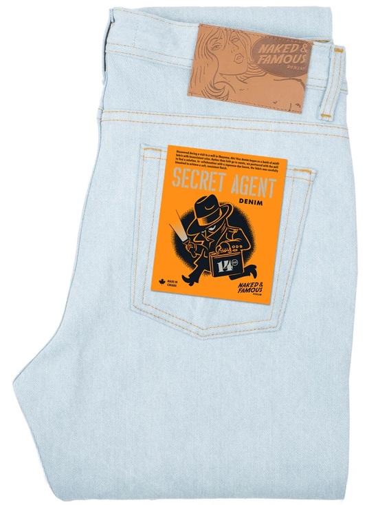 Naked & Famous Denim | Jeans | Secret Agent Denim Bleach Blue Weird Guy ...